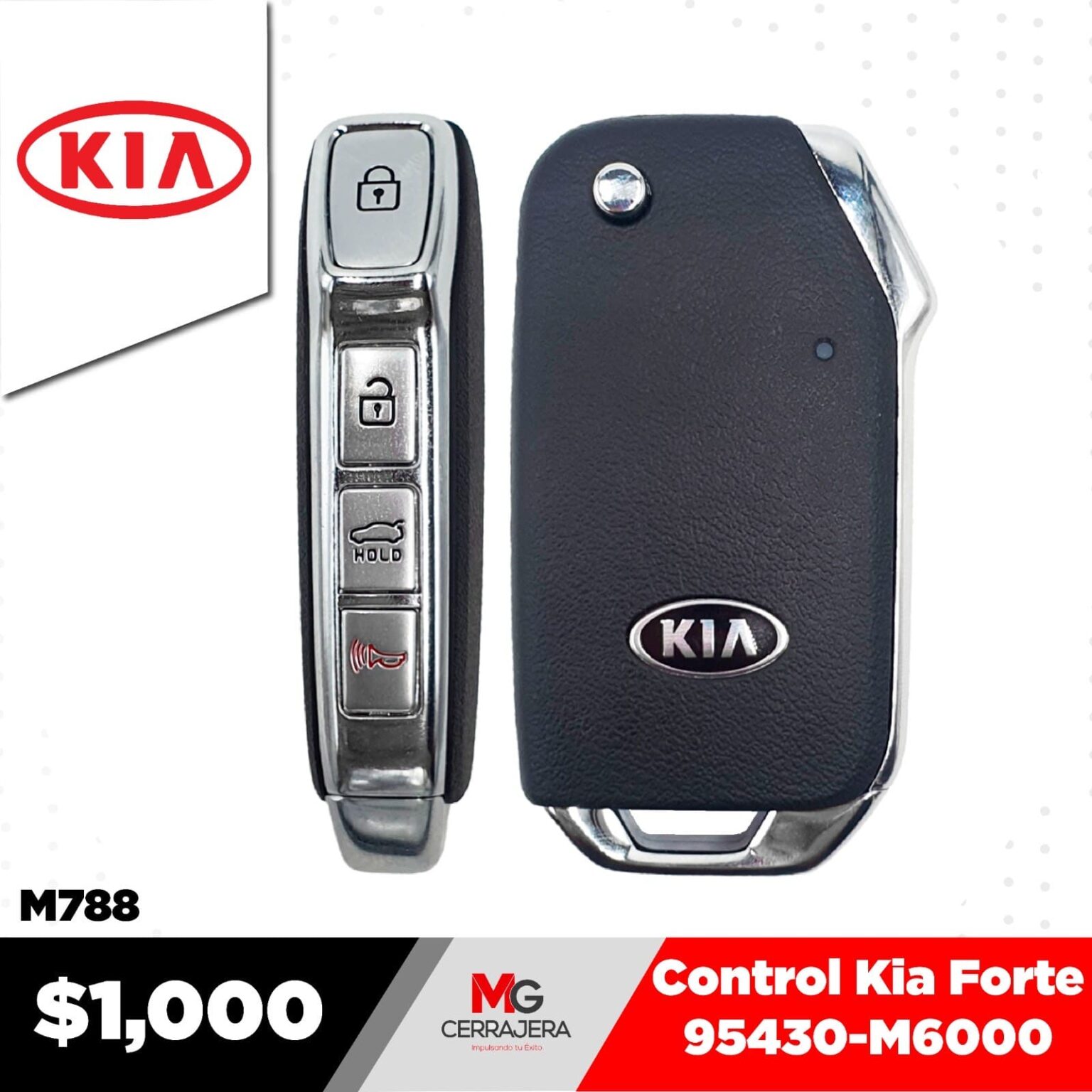 Control OEM Kia Forte Abatible 2017-2022 / 95430-M6000 / 4 Botones ...